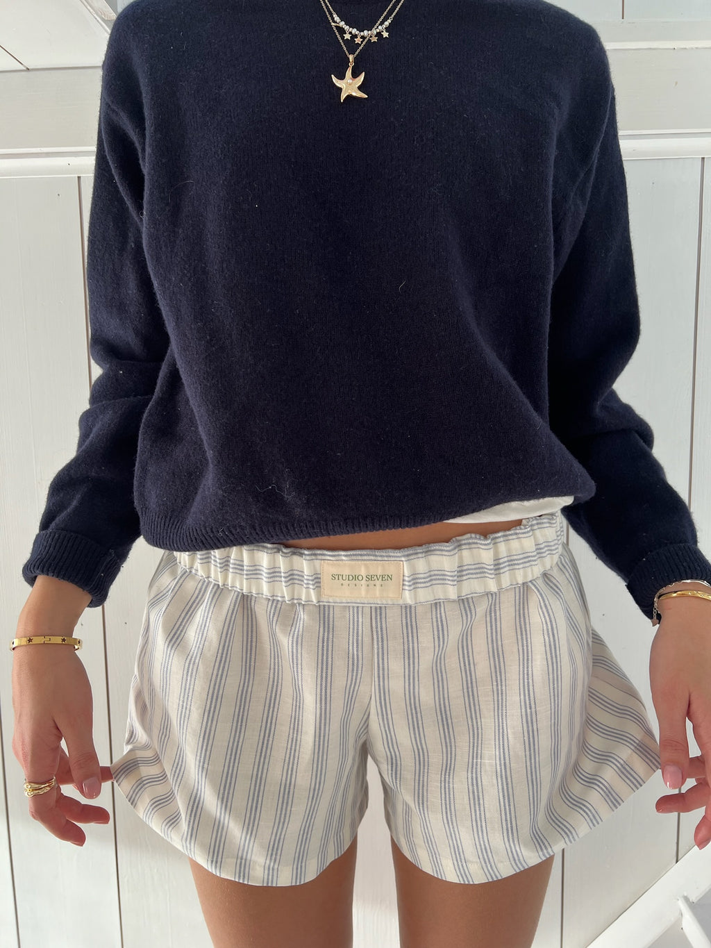 Tilda Lounge Shorts Blue – Studio Seven Designs